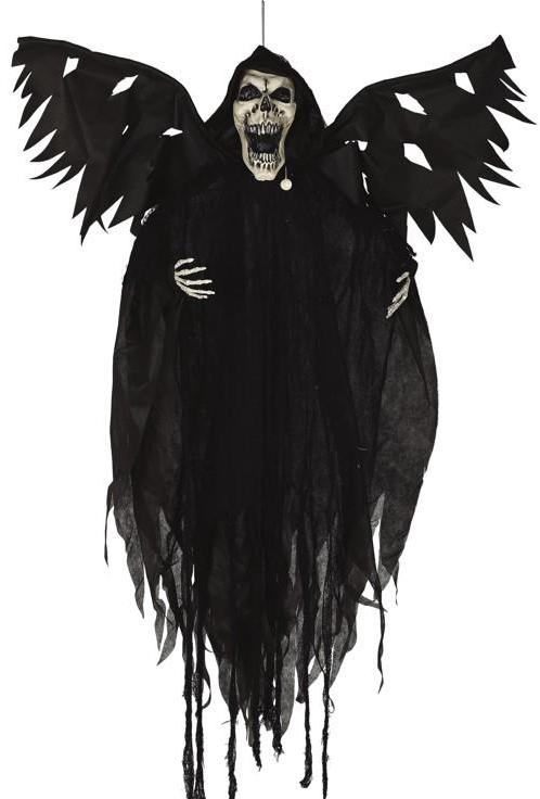 Winged Skeleton Decoration with Movement, Light & Sound