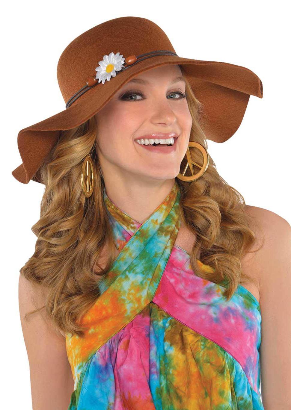 70s Floppy Festival Hat Brown