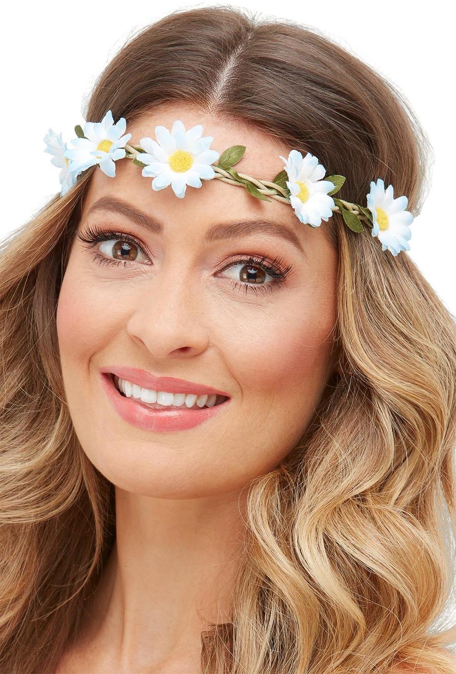Hawaiian / Hippie Daisy Chain Headbands Pack of 3