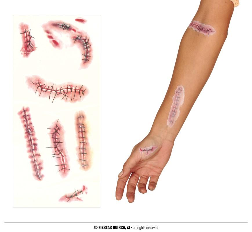 Stitched Scars Temporary Tattoos