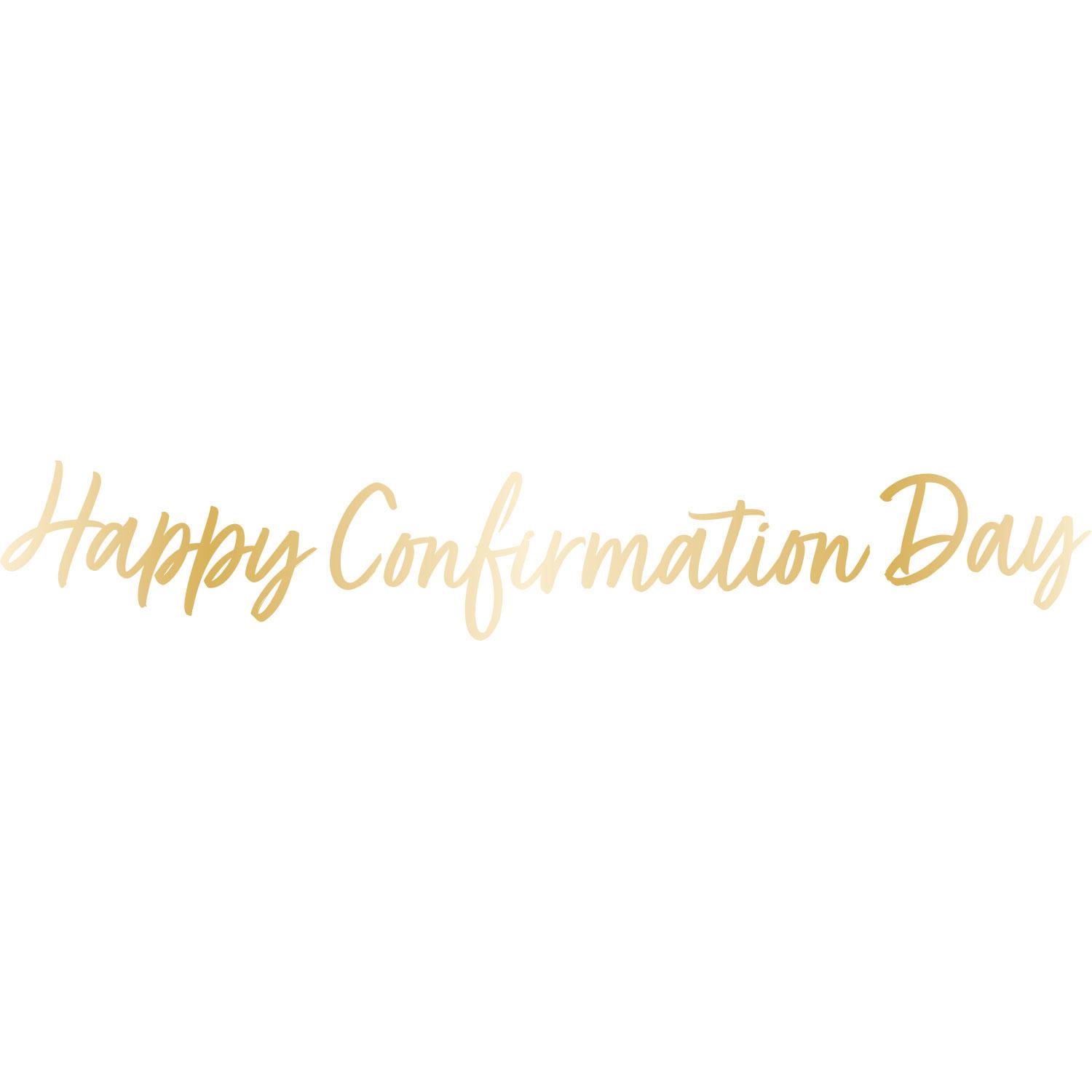 Botanical Happy Confirmation Day Letter Banner