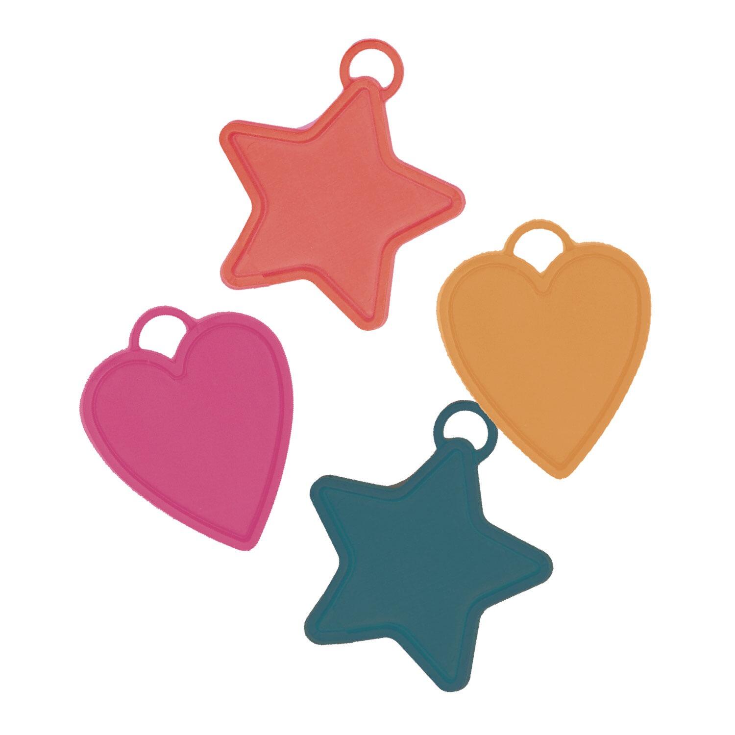 Plastic Balloon Weight - Various Shapes & Colours