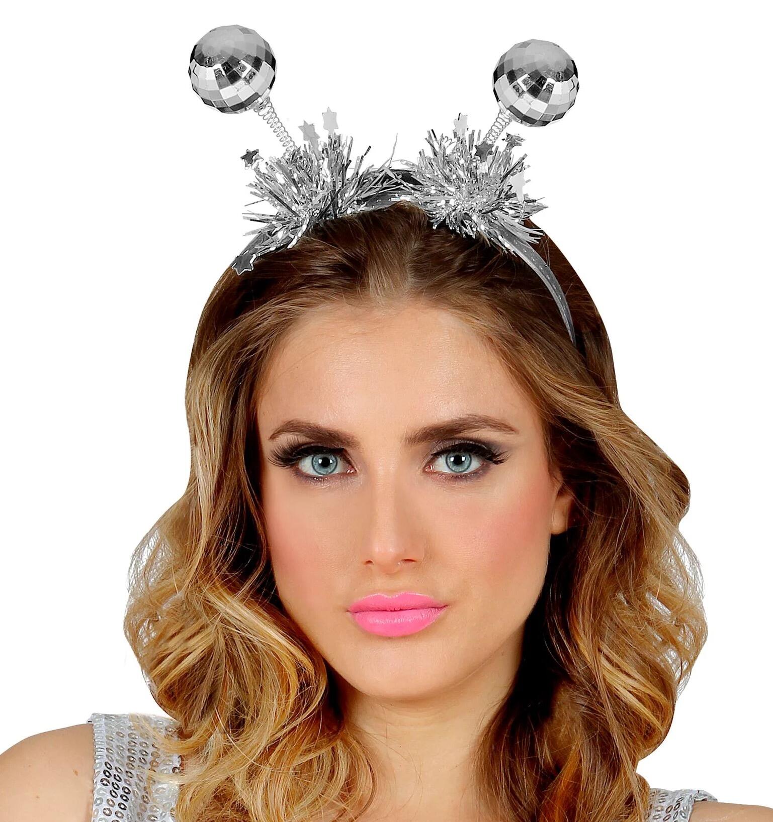 Disco Ball Head Bopper Silver