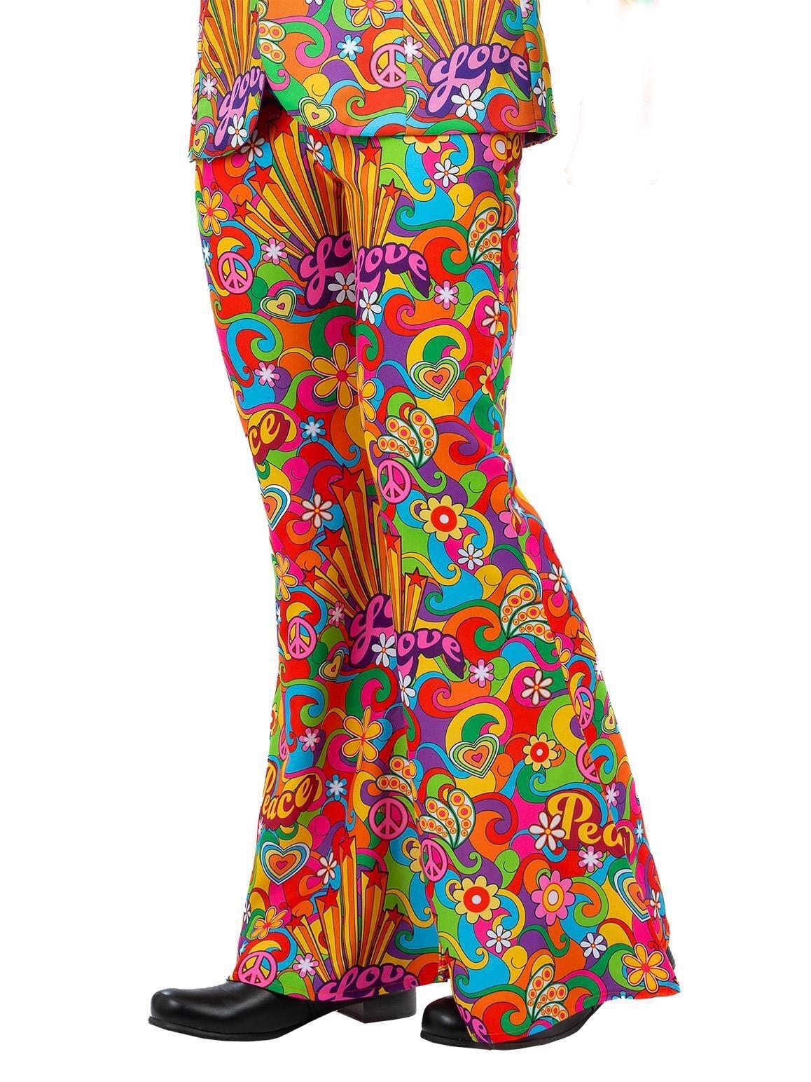 60s Mens Rainbow Peace Flares