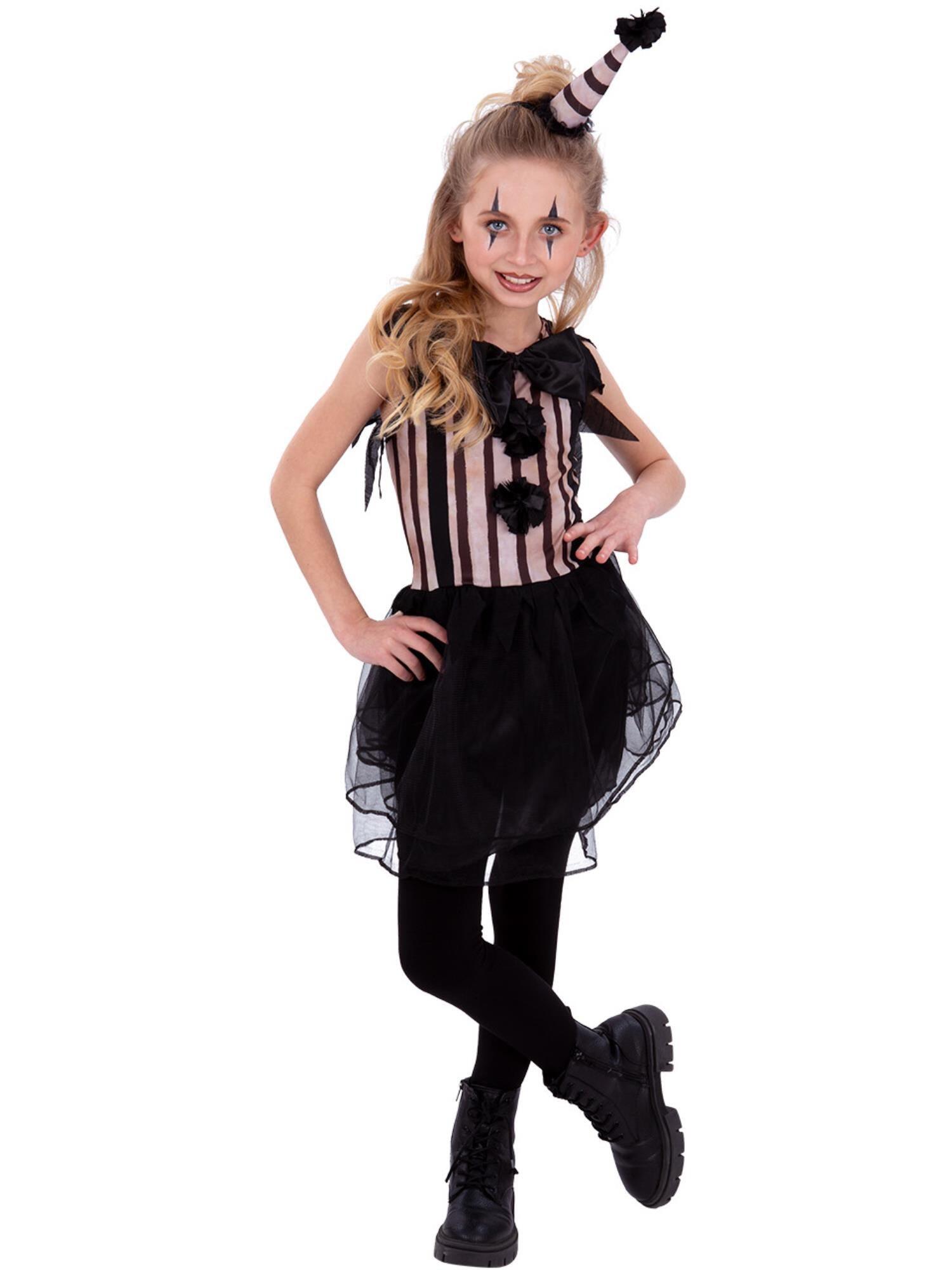 Kids Dark Vintage Clown Dress Costume | Halloween Fancy Dress