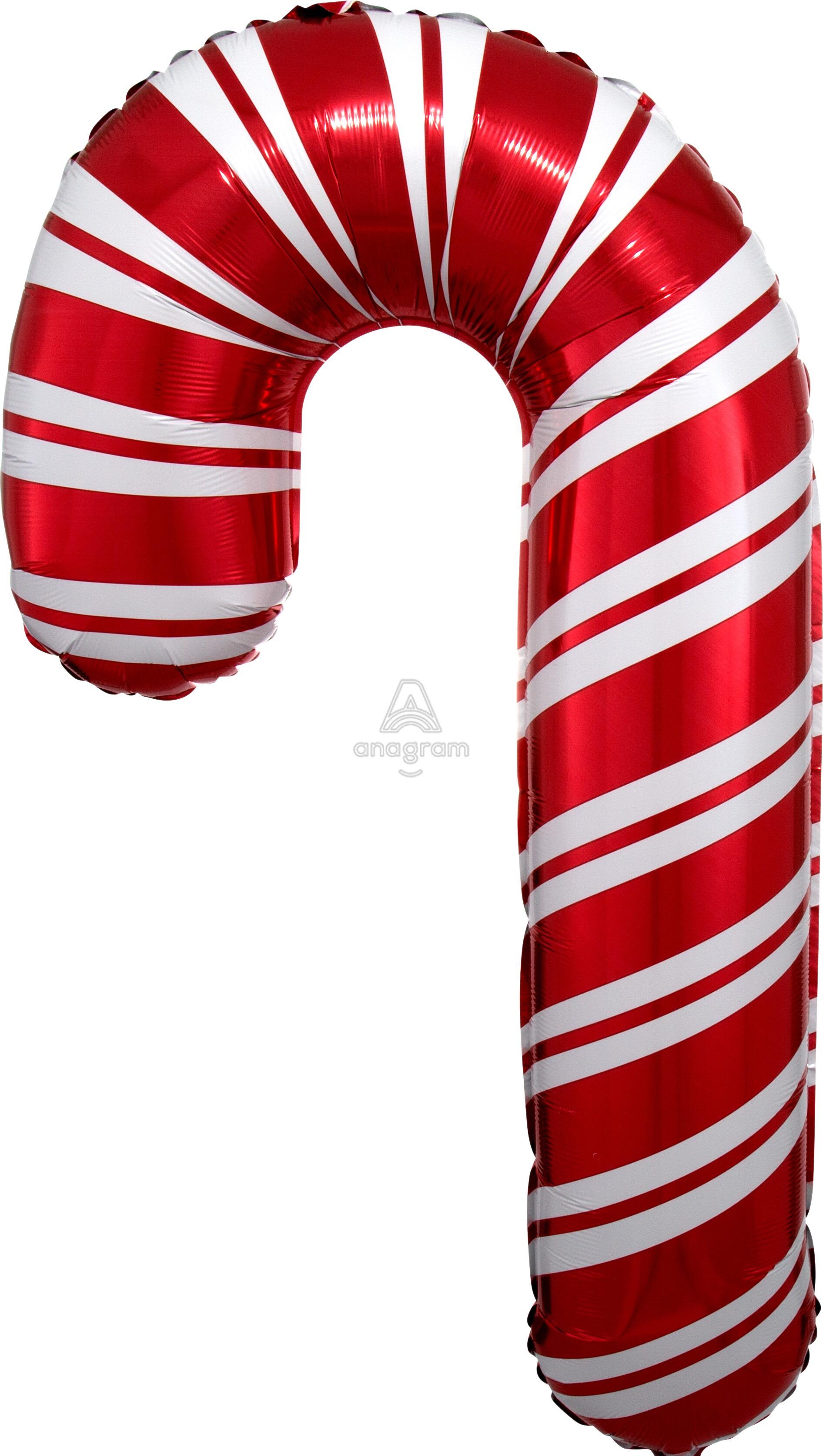 Foil Balloon Christmas Candy Cane Red White