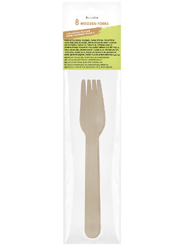 Wooden Forks Pack of 8