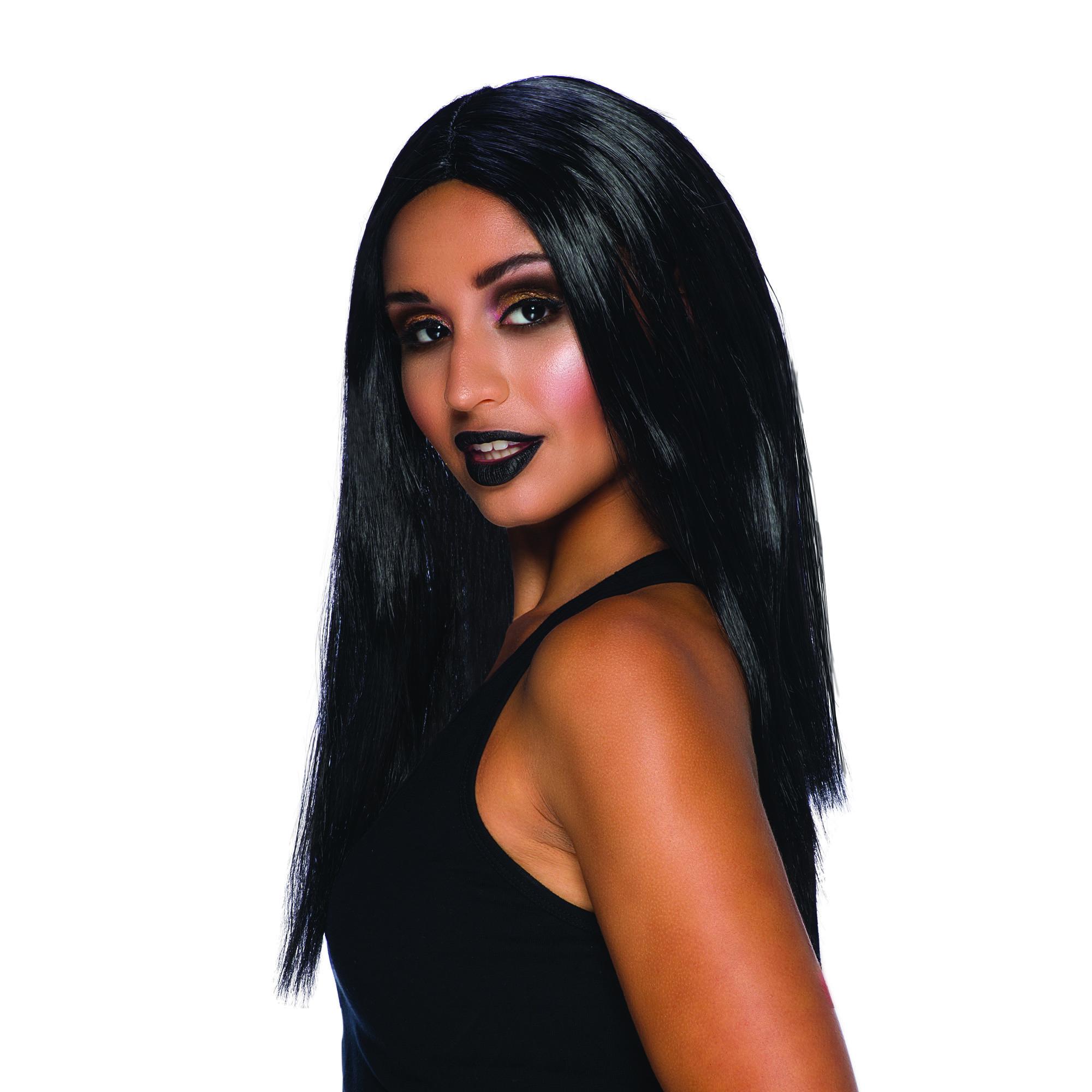 Long Centre Parting Wig Black