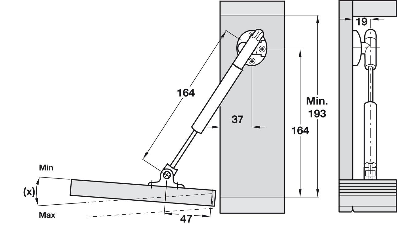 Automatic Opening Drop Down Flap Stay, For Wooden/Aluminium Frame Doors