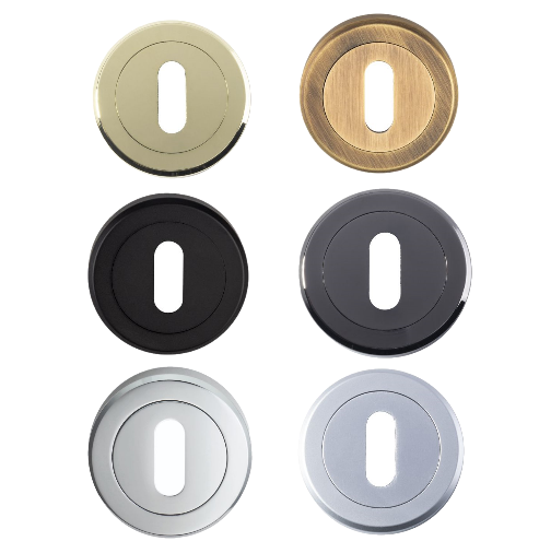 Round Escutcheon, Lock Profile, 50 X 10 Mm, Zinc Alloy