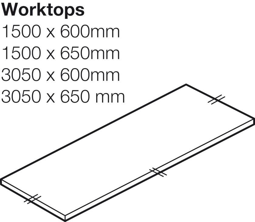 Minerva White Worktops, 25mm Thick