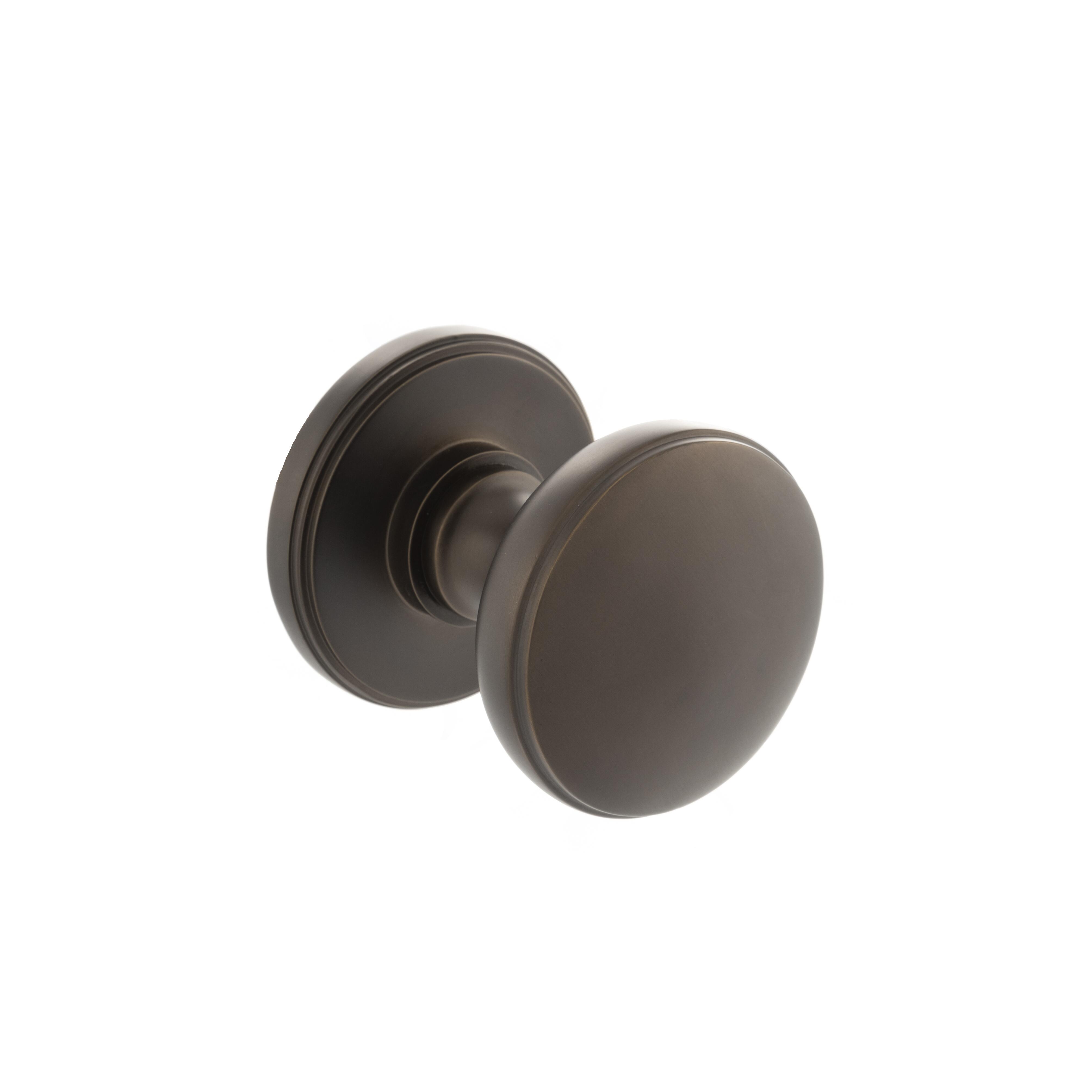 Millhouse Brass Edison Solid Brass Domed Mortice Door Knob On Concealed ...
