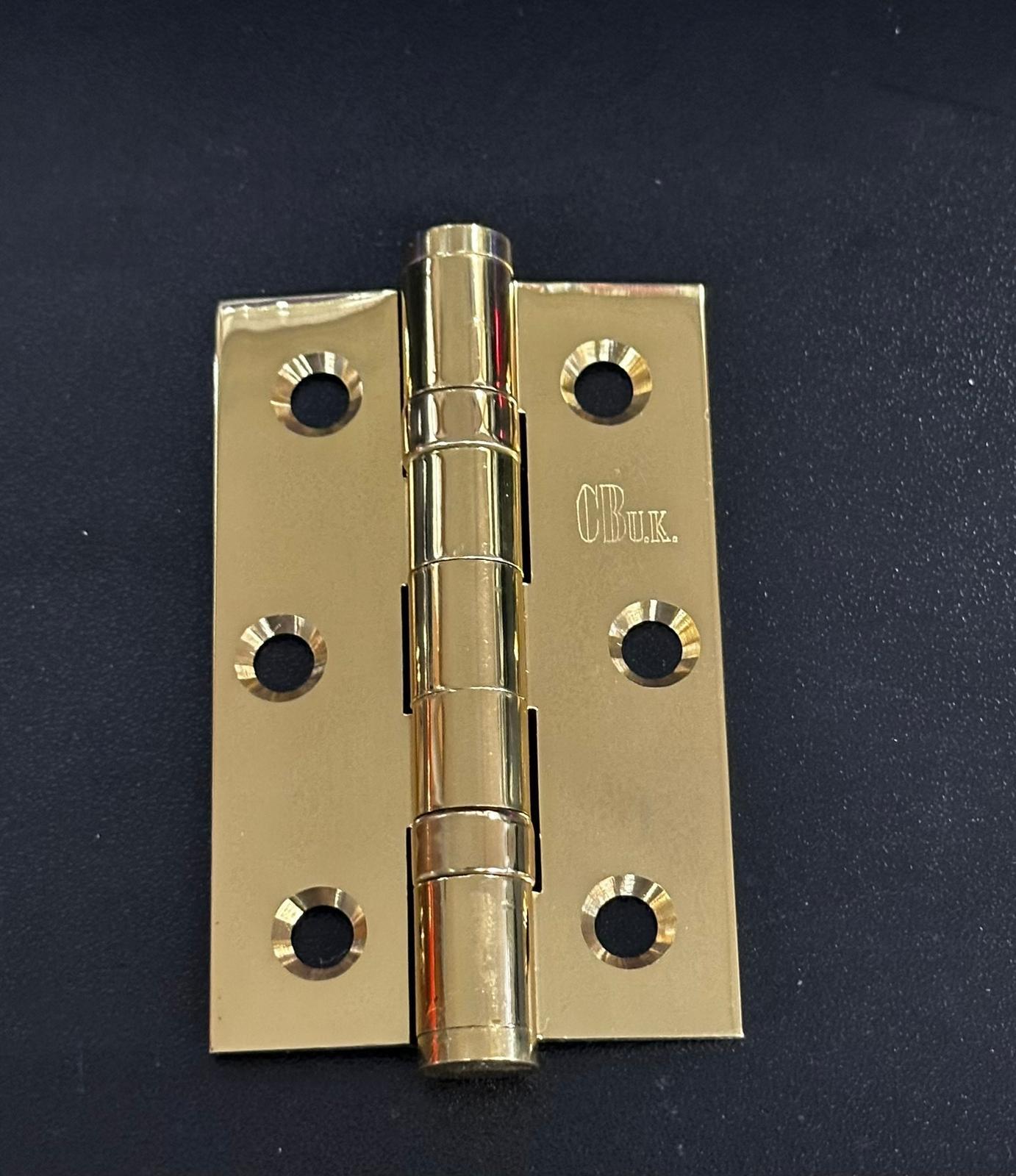 Brass Double Ball Bearing Hinge 76x50x2mm