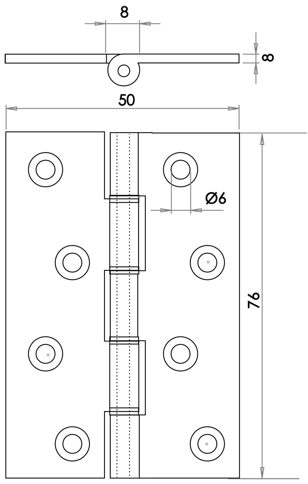 Jedo Washered Hinge