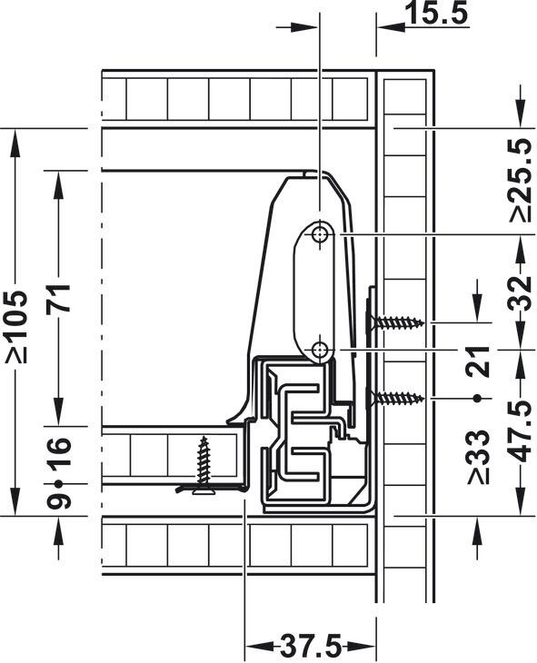 Drawer Set, Matrix Box S Drawer Set, 50 Kg, 84 Mm High 50 Kg, 84 Mm High