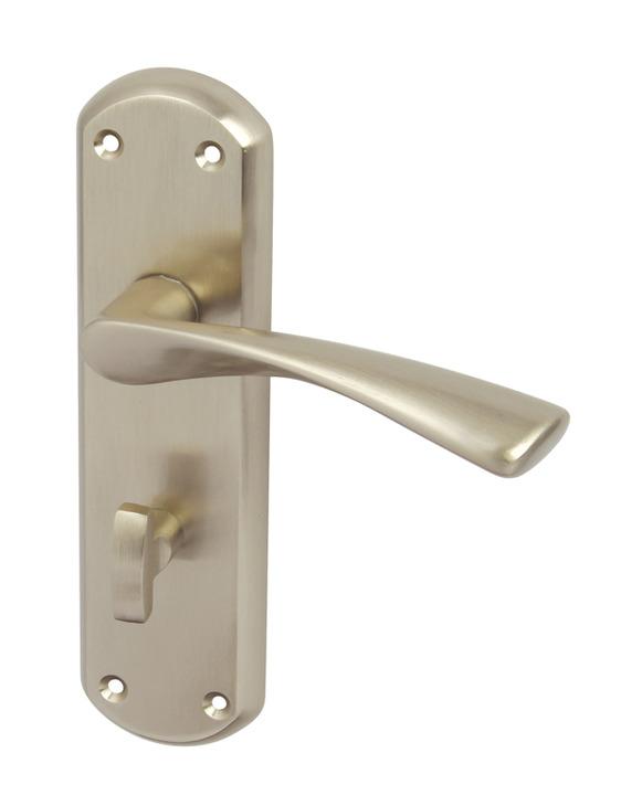 Olton, Bathroom Lever Handle On Backplate, Zinc Alloy