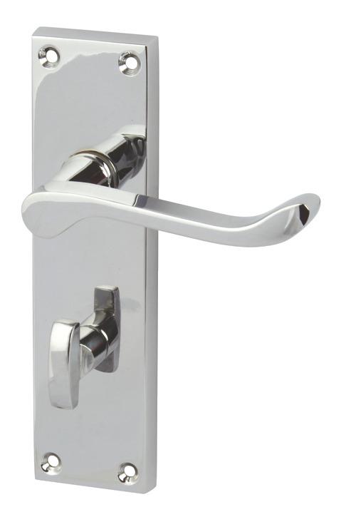 Scroll, Bathroom Lever Handle On Backplate, Zinc Alloy