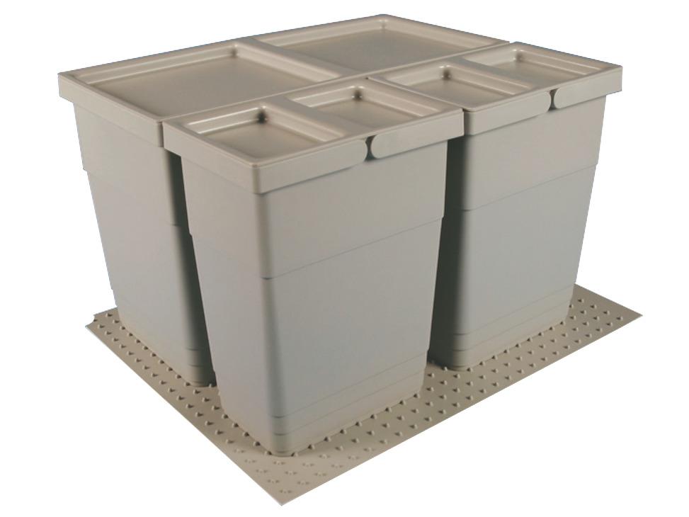 Waste Bin Set, For Installation In Standard Drawer Boxes, 35-48 Litres ...