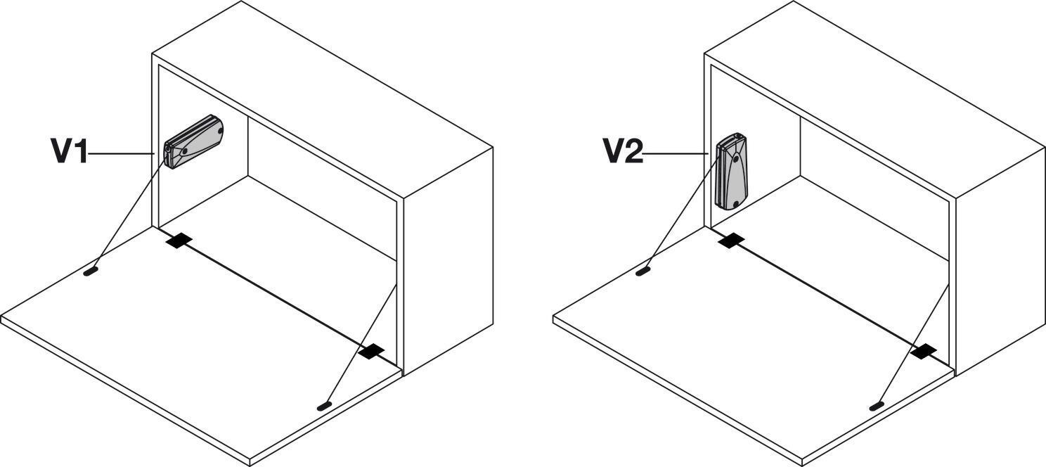 Grass Kinvaro D-S Drop Down Flap Stay With Pull Cable