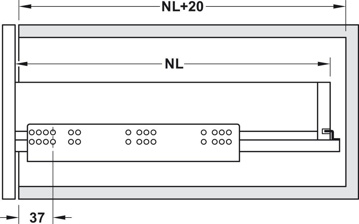 Concealed Runners, Full Extension, Synchronised, Load Capacity 30 Kg ...