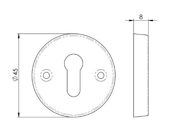 Escutcheon - Standard Profile (Face Fix)