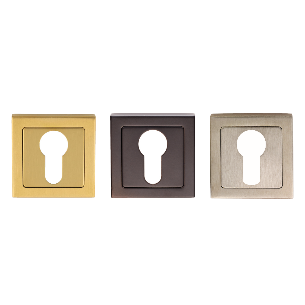 Square Escutcheon, Euro Profile, 52 X 8 Mm, Stainless Steel (Grade 304)