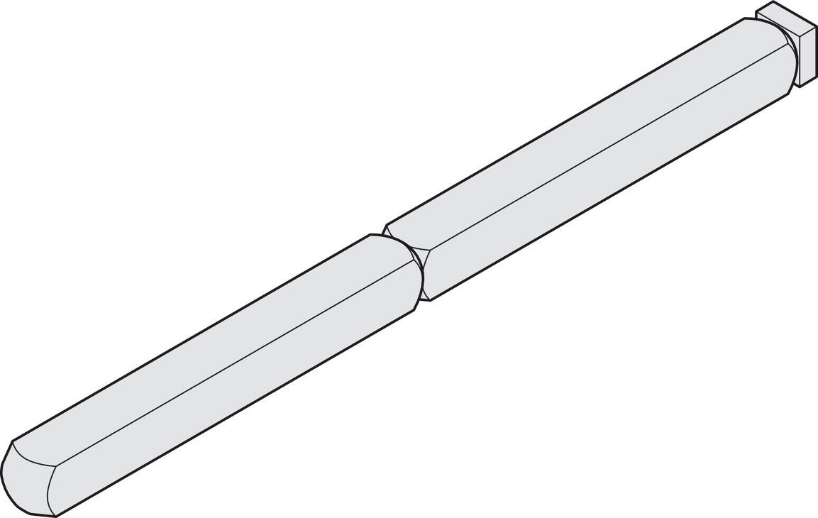 Split Spindle, 8 Mm Square, For Use With Split Follower Locks