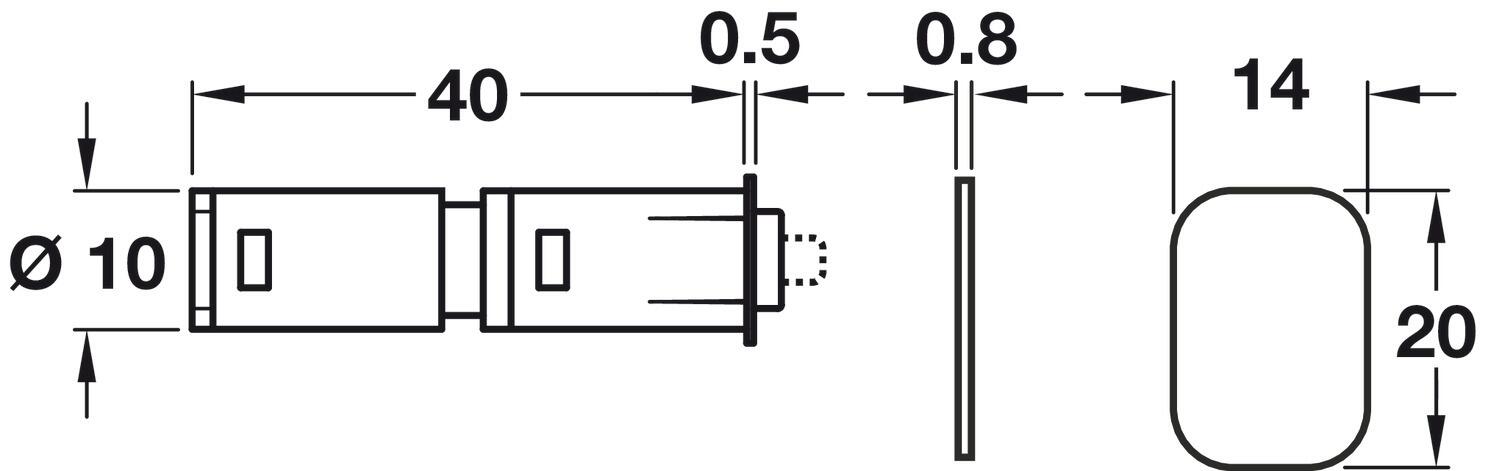 Push Magnetic Door Catch With Eject Pin & Counterpiece For Maxi Flap ...