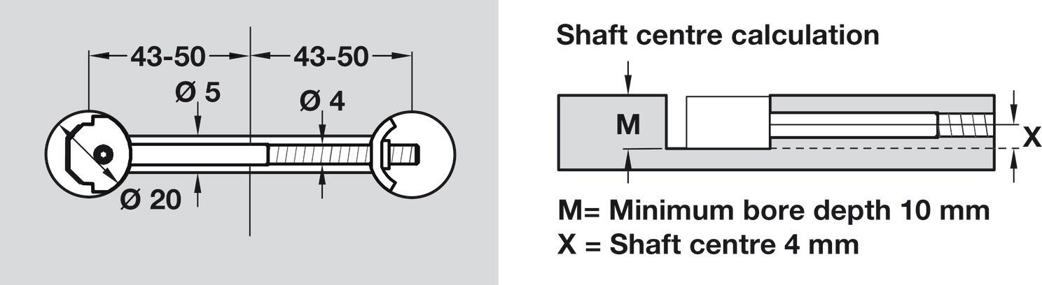 Worktop Connector, Ultra Slim, Zipbolt, Qt18.100