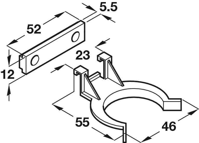 Plinth Panel Clip, For Connecting Panel To Foot, Screw Fixing