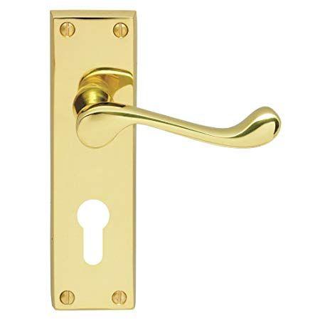 Victorian Scroll, Euro Lever Handle On Backplate, Contract Range