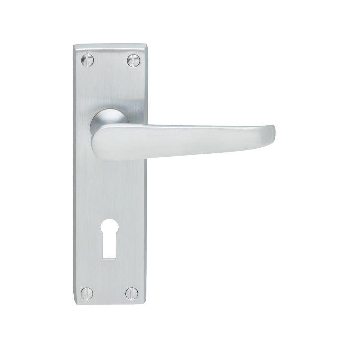 Victorian Flat, Lock Lever Handle On Backplate, Contract Range