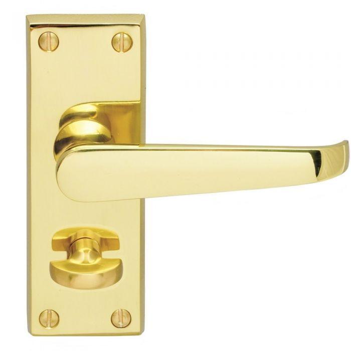Victorian Flat, Privacy Lever Handle On Backplate, Contract Range