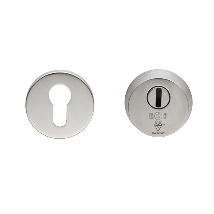 2 Star Security Round Escutcheon, Euro Profile, 54 X 8 Mm, Stainless ...
