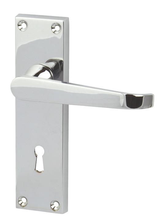 Plain Victorian, Lock Lever Handle On Backplate, Zinc Alloy