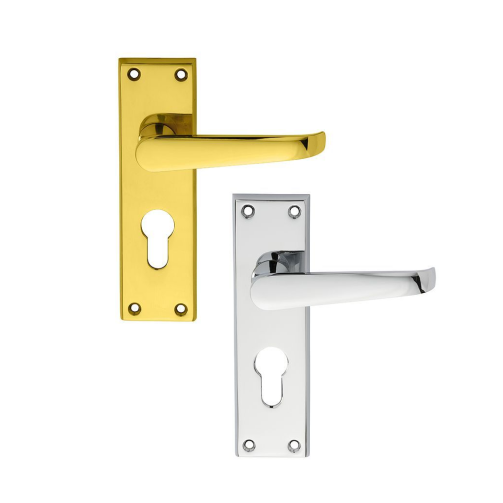 Victorian Flat, Euro Lever Handle On Backplate, Contract Range