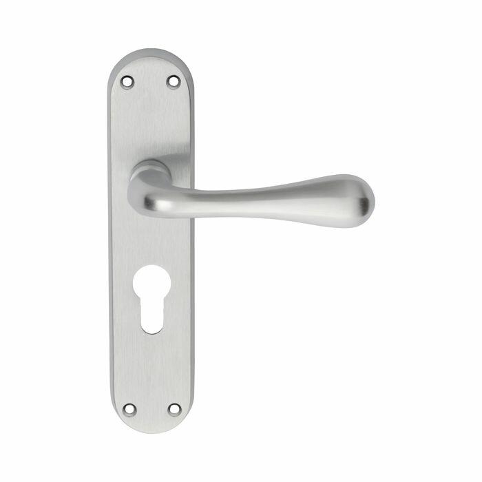 Astro, Euro Lever Handle On Backplate, Long Plate