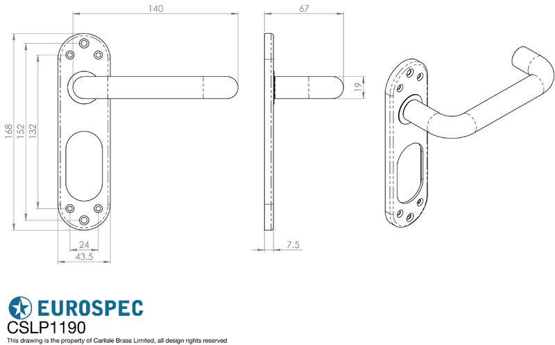 Grade 201 Stainless Steel Safety Lever Handle On Inner Backplate, Fire ...
