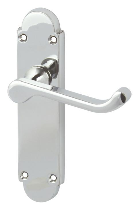 Latch Lever Handle On Backplate, Zinc Alloy