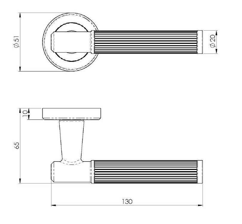 Image Lines Lever Handle On Concealed Fix Round Rose