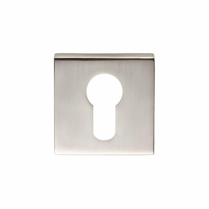 Square Escutcheon, Euro Profile, 52 X 10 Mm
