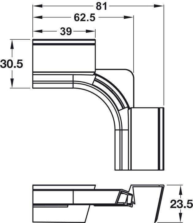Flex Led Light Strip System - Plinth Profile Inner Corners