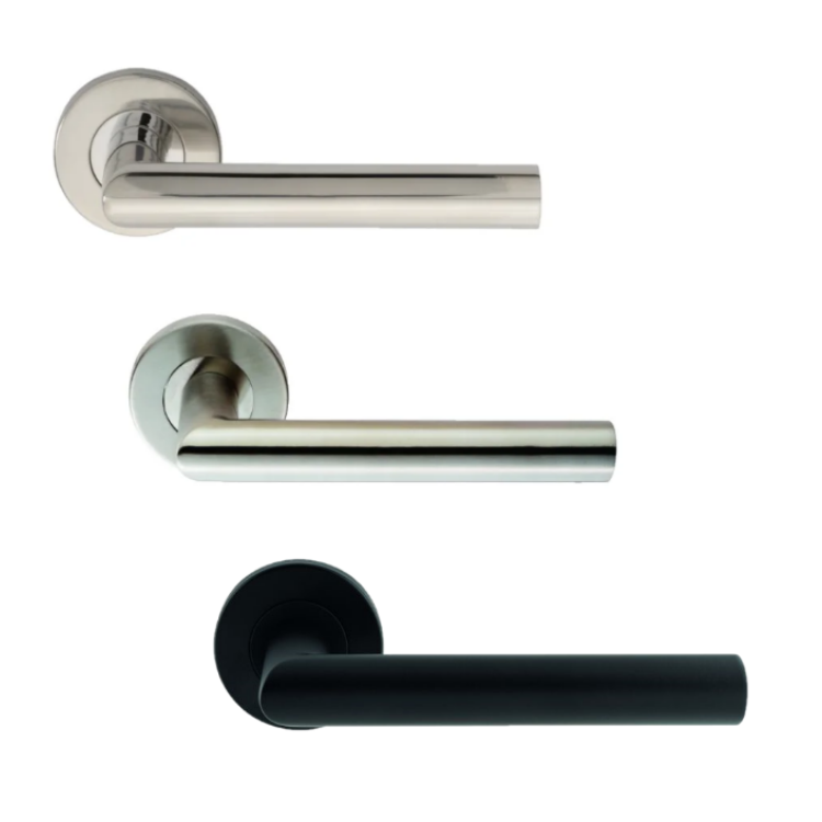 Treviri Mitred Lever Handle On Concealed Fix Round Rose, Grade 304 ...