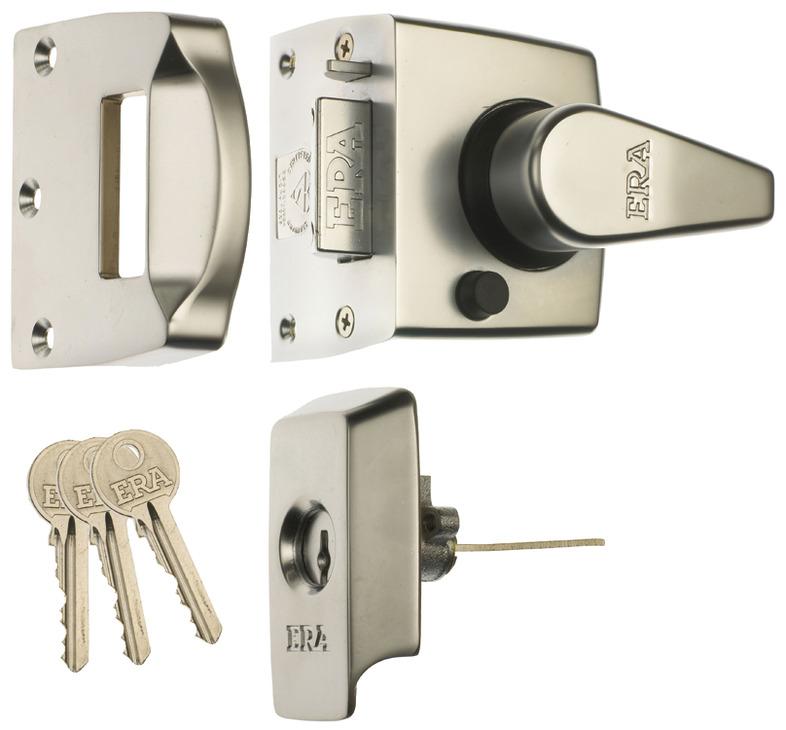 Nightlatch, Keyless Egress, Bs 8621, Key From Outside, Lever From Inside