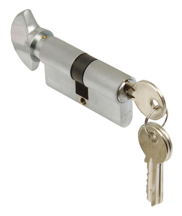 Profile Cylinder And Thumbturn, Key One Side, Turn The Other, Brass Or ...