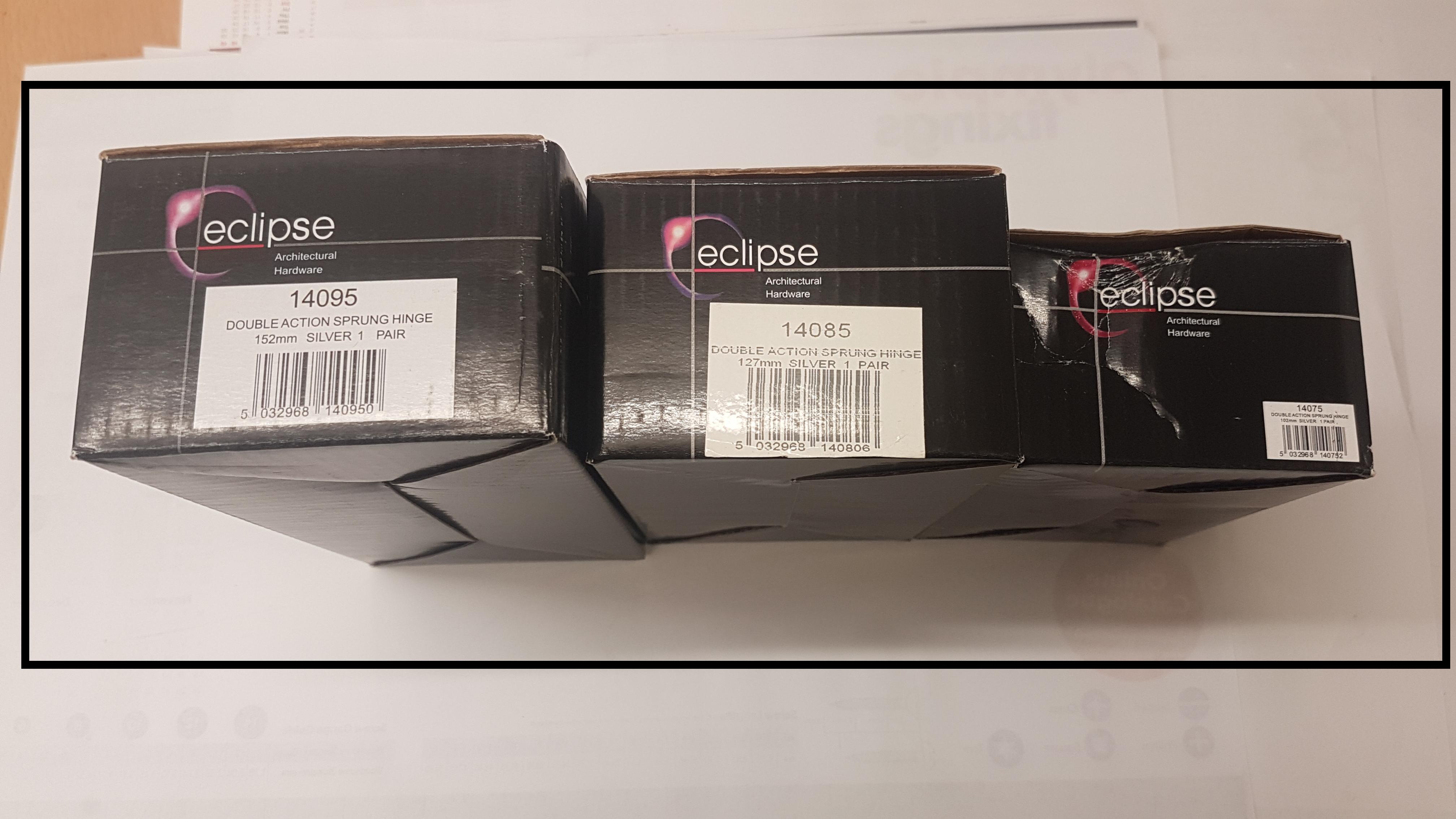 Eclipse Stainless Steel Double Action Sprung Hinge/Pair