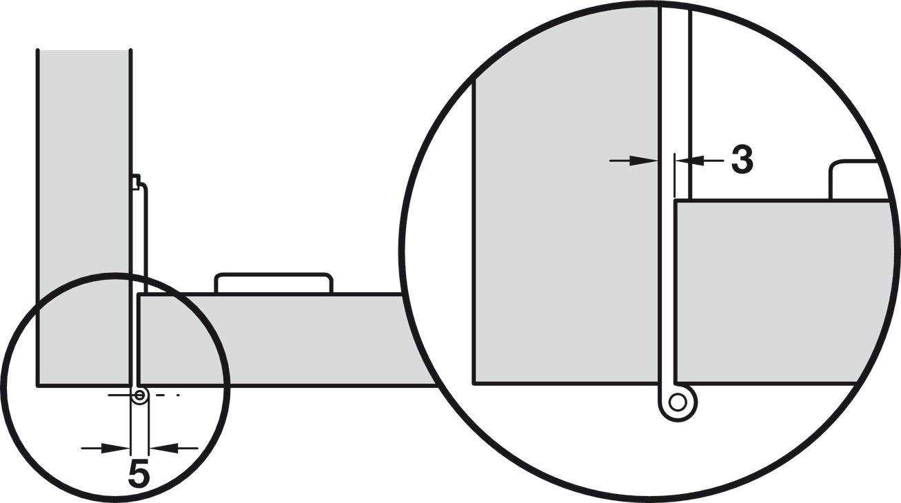 Exposed Axle Hinge Arm, 180 Degree Single Pivot, Quick Mounting, Aximat 300