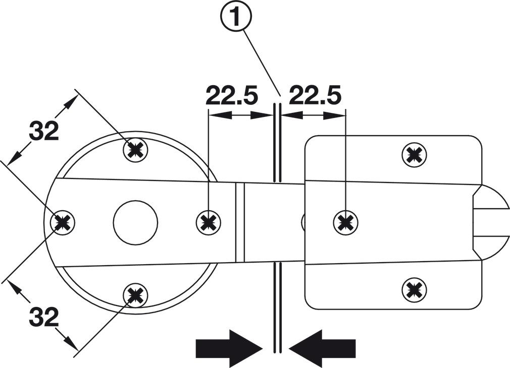 Table Connector, For Connecting Separate Table Tops, Steel
