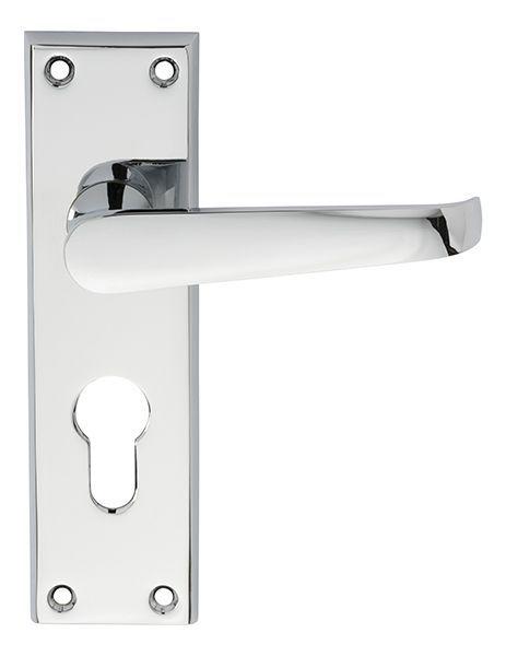 Victorian Flat, Euro Lever Handle On Backplate, Contract Range