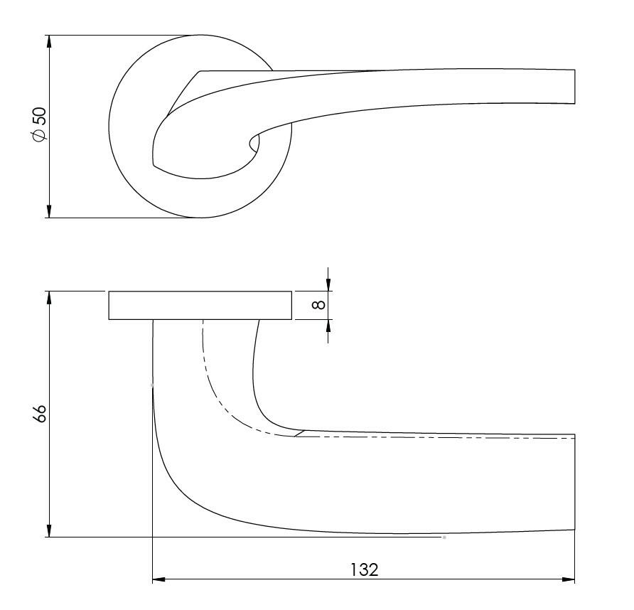 Master Lever Handle On Concealed Fix Round Rose
